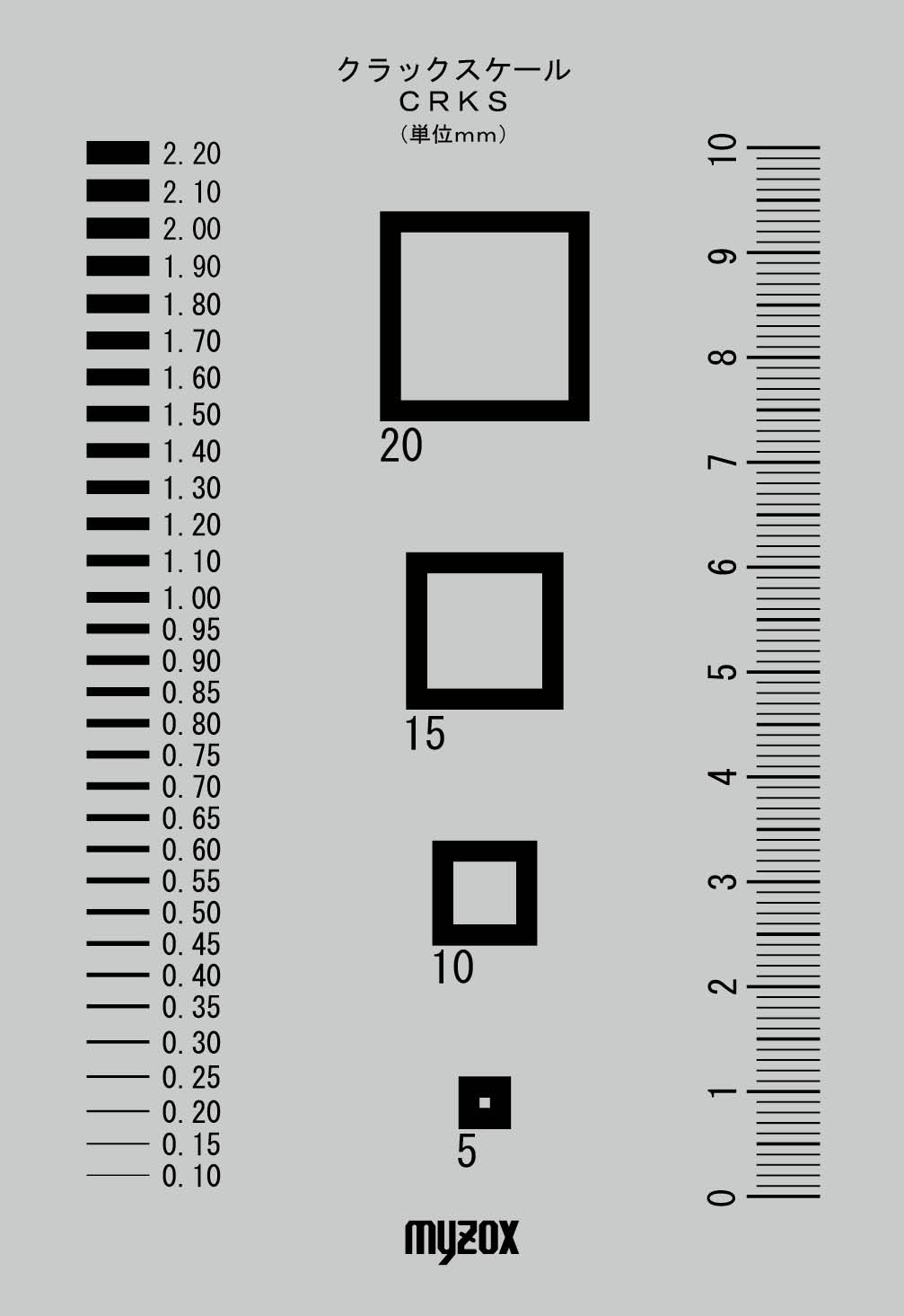MYZOX Crack Scale CRKS for Measuring Concrete Cracks -E.Store is a complete store for technology ...
